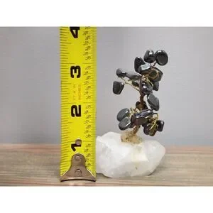 Accents | Vintage Twisted Copper Wire Bonsai Black Tourmaline Quart ...